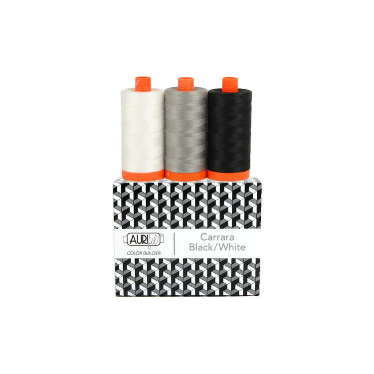 Aurifil Color Builder - Carrara Black/White – Get Stitched Fabrics