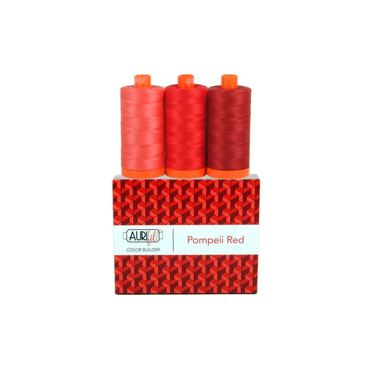Aurifil Color Builder - Pompeii Red – Get Stitched Fabrics